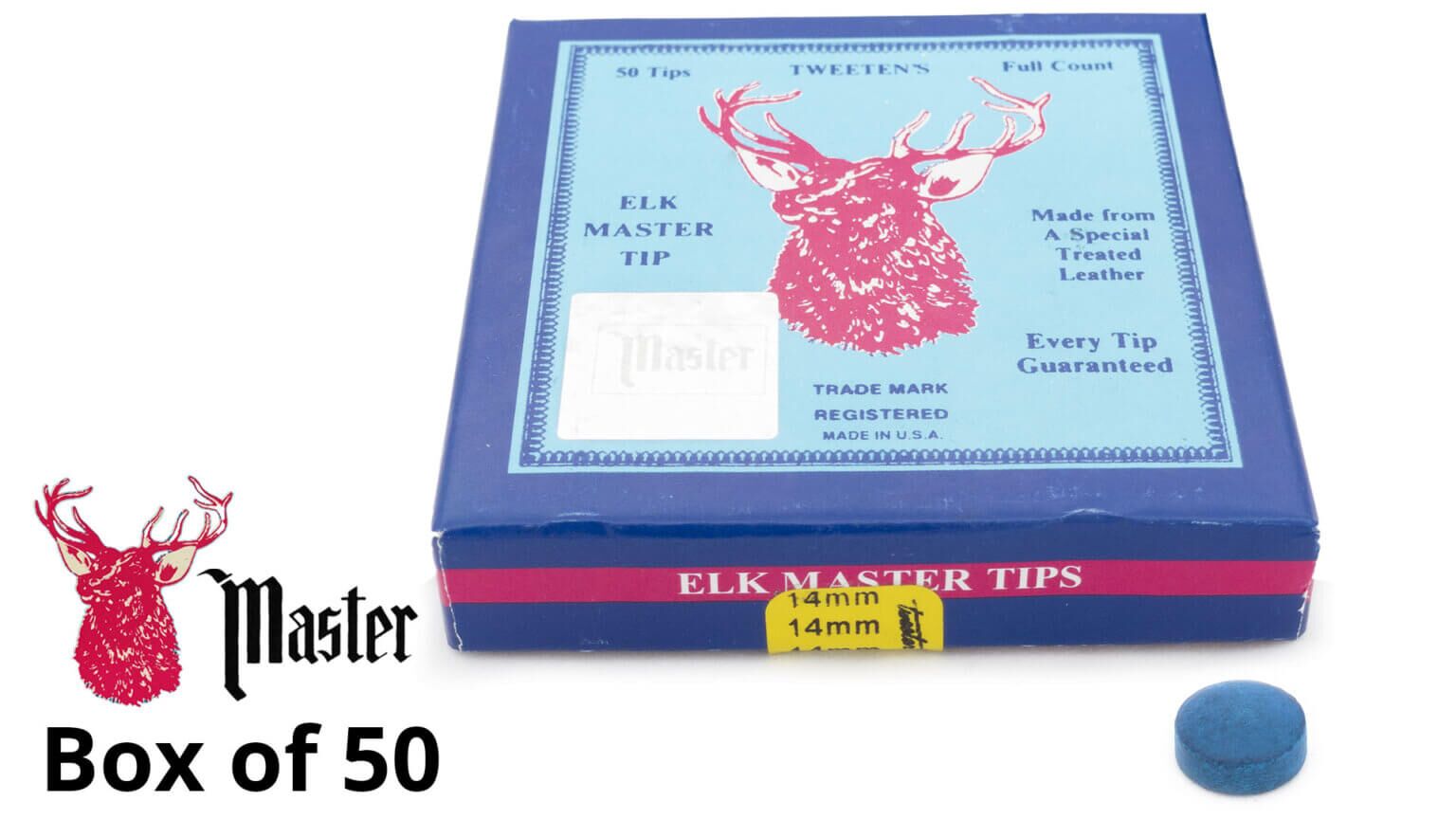 Elk Master - "Soft" Pool Cue Tips - Box of 50 • Billiards Direct