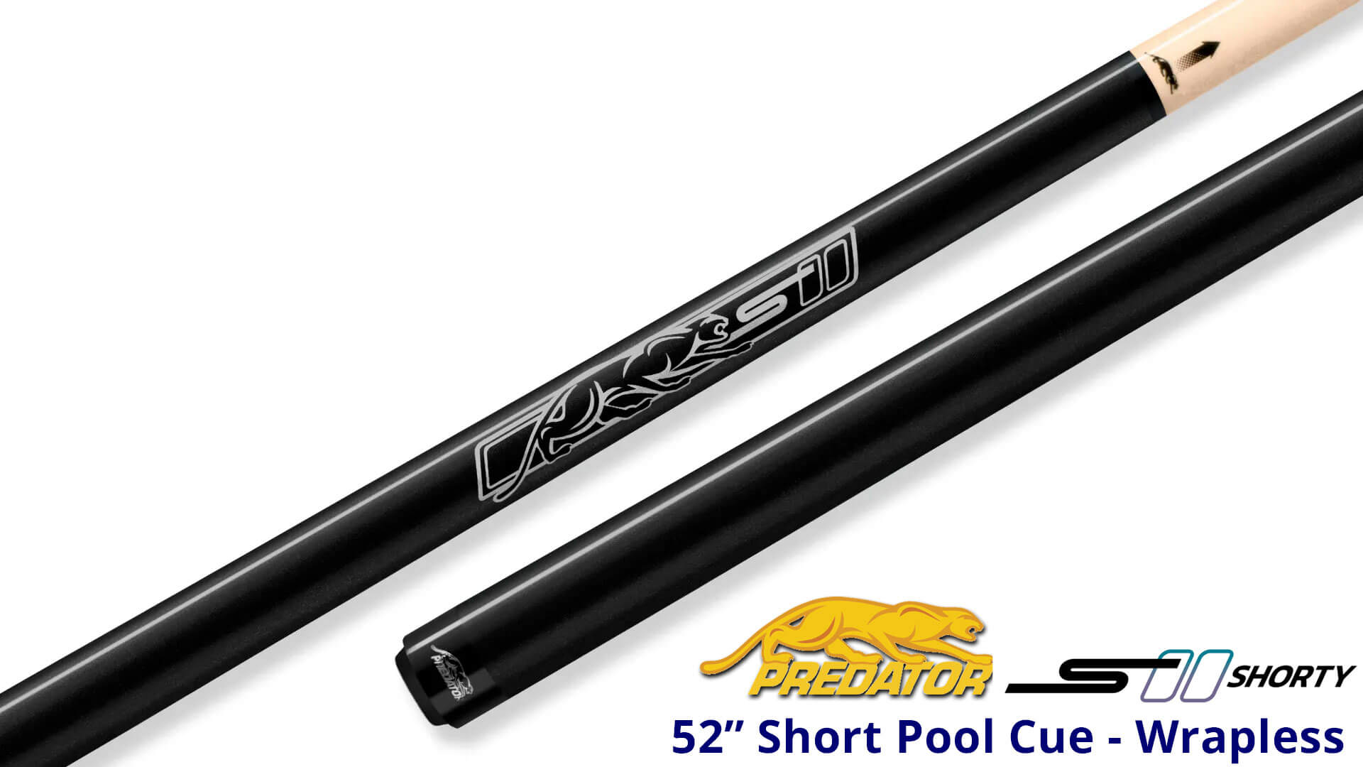 Predator - Sport 2 "Shorty" - Short Pool Cue - Wrapless - Black ...