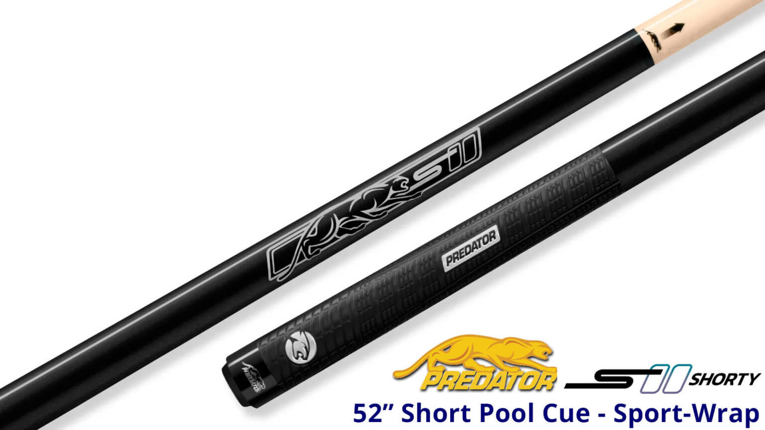Predator - Sport 2 "Shorty" - Short Pool Cue - Sport Wrap - Black ...